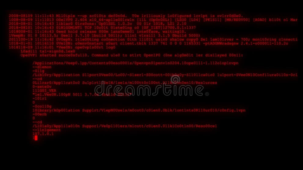 Encrypted Programming Security Hacking Code Data Flow Stream on Display New Quality Numbers ...