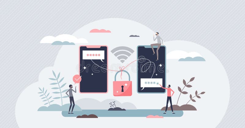 Encryption As Data Coding Security Feature For Messages Tiny Person