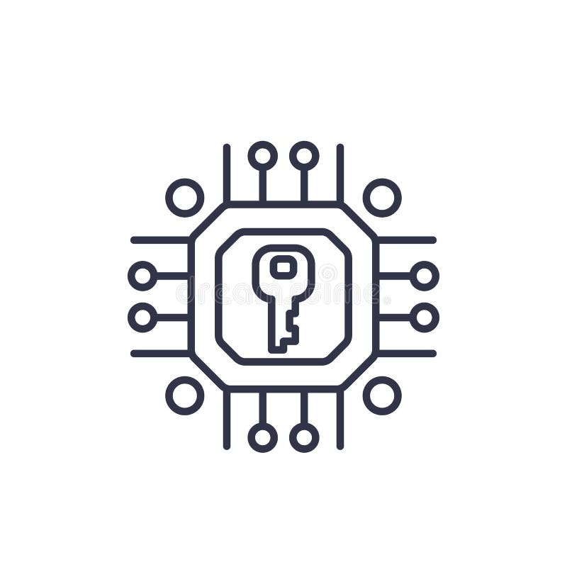Encryption, Cryptography Vector Linear Icon Stock Vector - Illustration ... Encryption, Cryptography Vector Linear Icon Stock Vector - Illustration ...