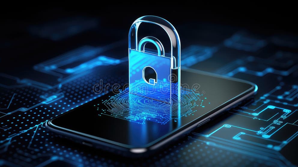 Encryption Data Privacy Lock Stock Illustration - Illustration of ...