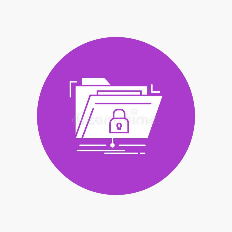 Encryption, Files, Folder, Network, Secure White Glyph Icon in Circle ... Encryption, Files, Folder, Network, Secure White Glyph Icon in Circle ...