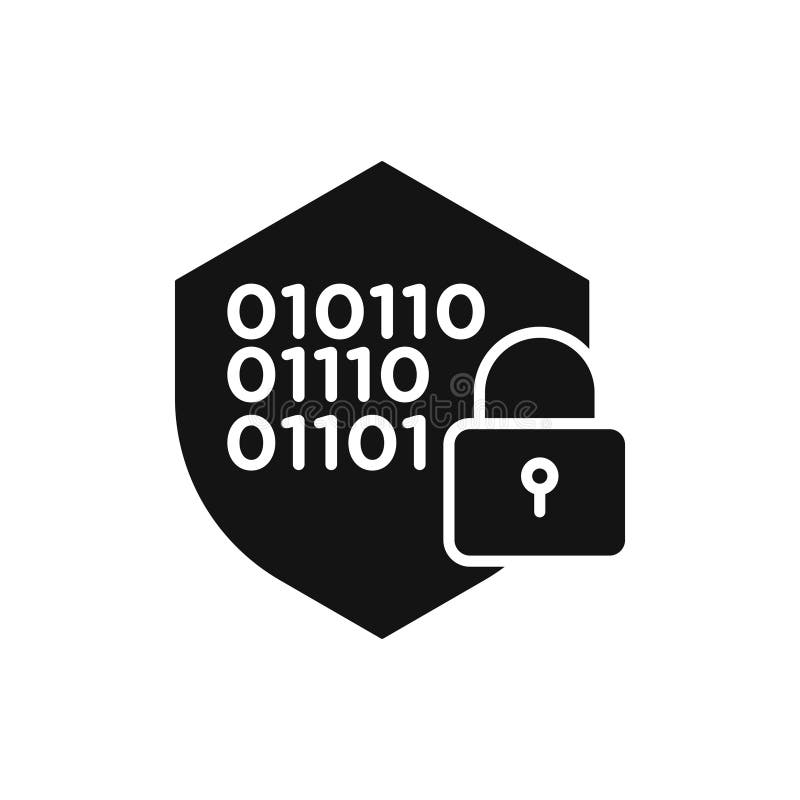 Encryption Icon Symbol on White Background Stock Vector - Illustration ...