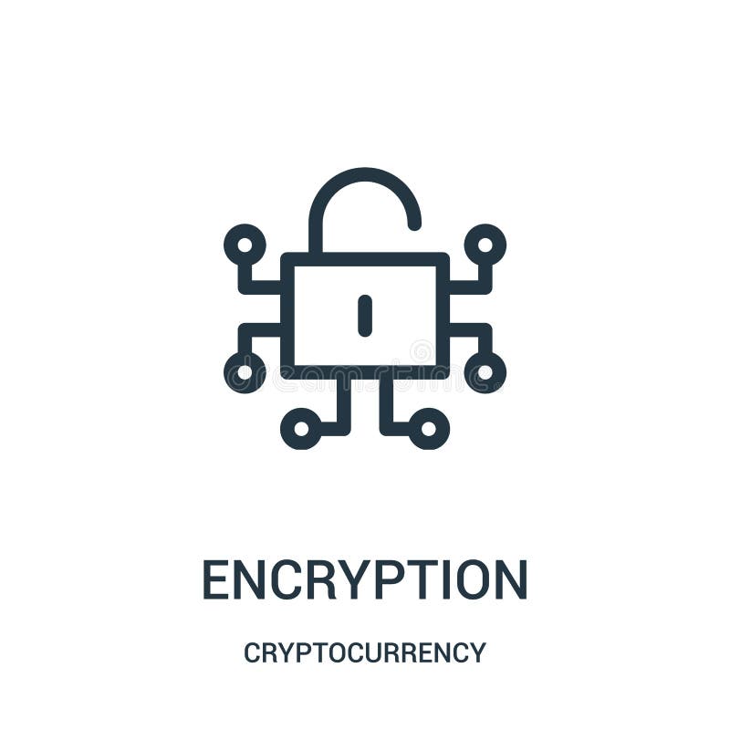 Encryption Icon Vector From Cryptocurrency Collection Thin Line Encryption Outline Icon Vector