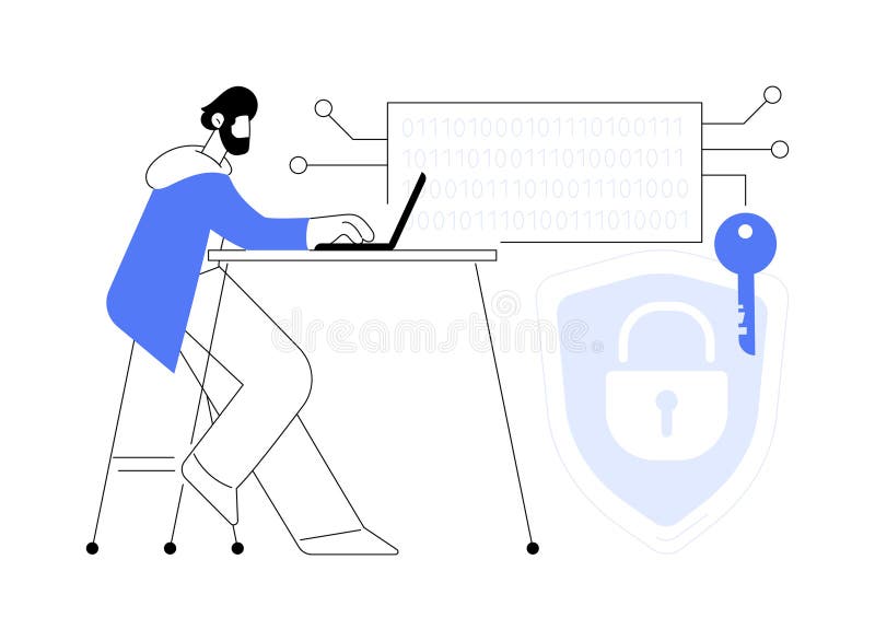 Encryption Isolated Cartoon Vector Illustrations. Stock Vector ...