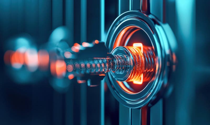 Encryption Key Entering Digital Lock Stock Illustration - Illustration ...