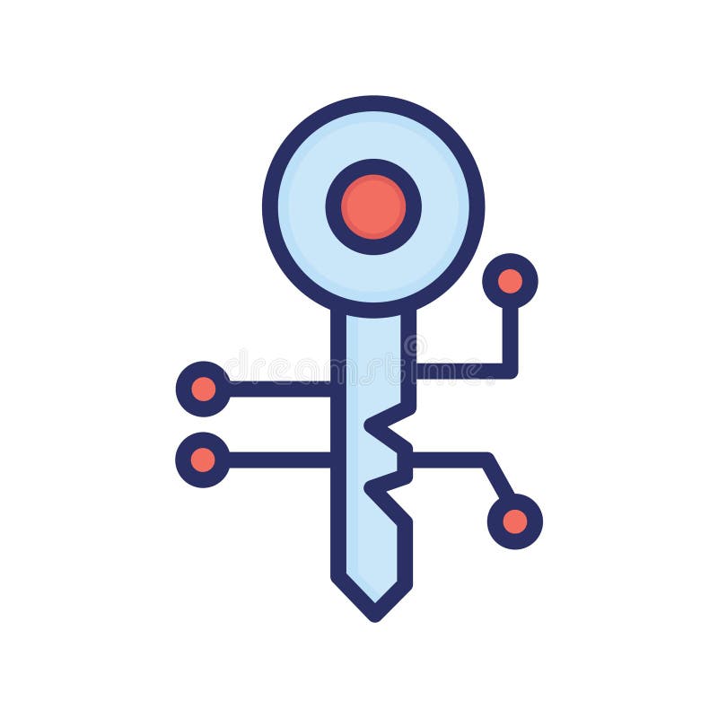 Encryption Key Icon Which Can Easily Modify or Edit Stock Vector ...