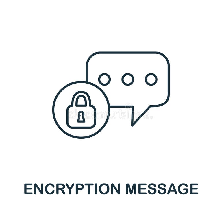 Encryption Message Icon. Simple Element from Internet Security ...