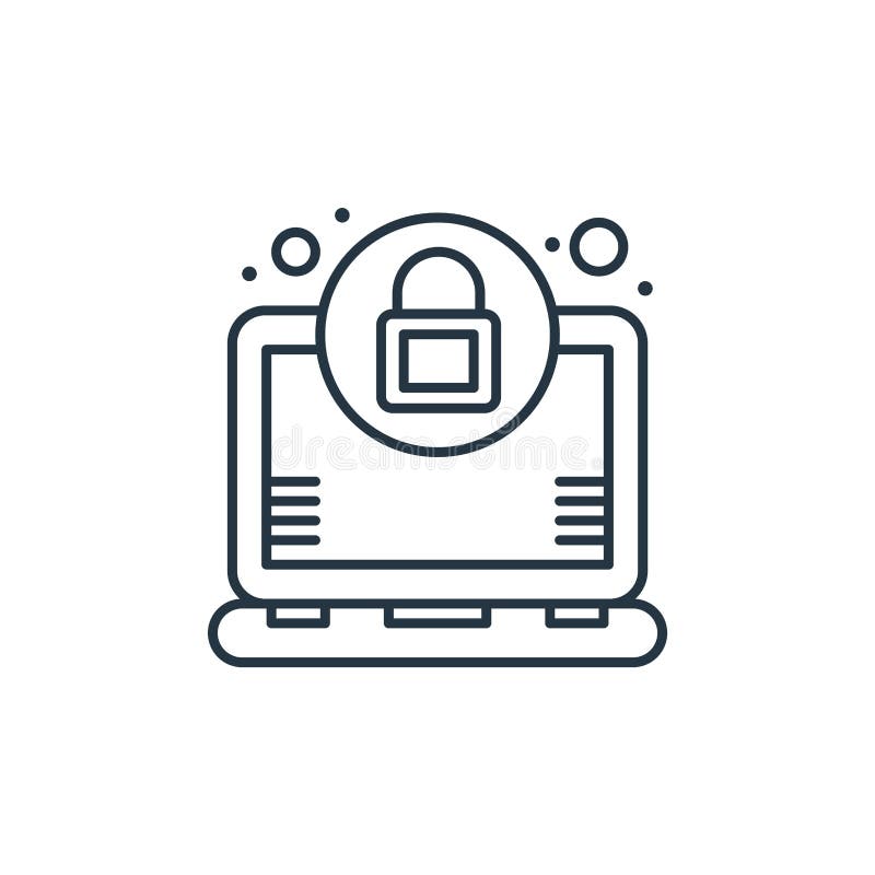 Encryption Vector Icon. Encryption Editable Stroke. Encryption Linear ...