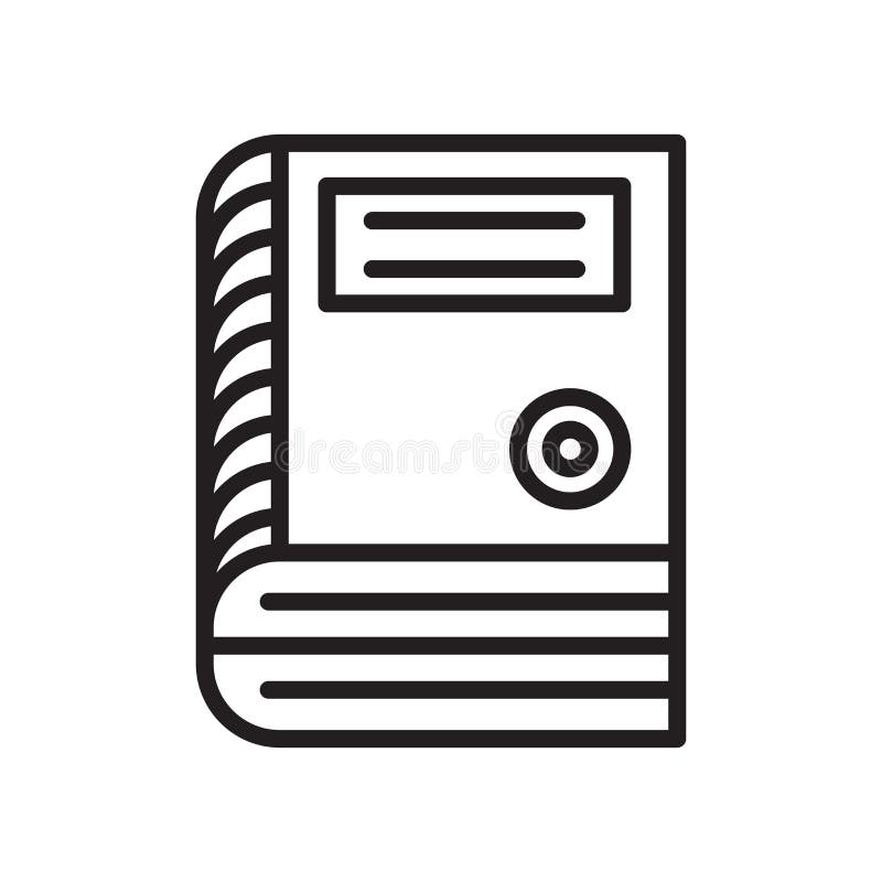 Encyclopedia Icon Vector Sign and Symbol Isolated on White Background ...