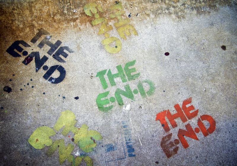 The end stock image. Image of wood, display, entertainment - 6302699