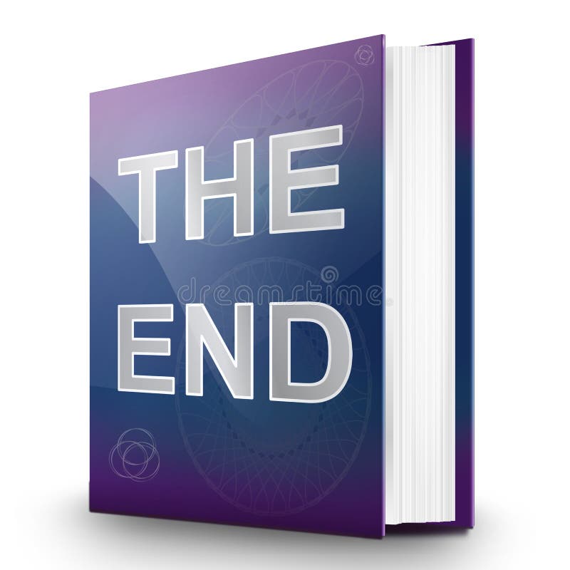 The end on cubes stock illustration. Illustration of concept - 36350054