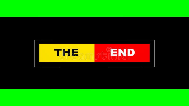 The End Animated Text on Green Screen Stock Footage - Video of frame ...