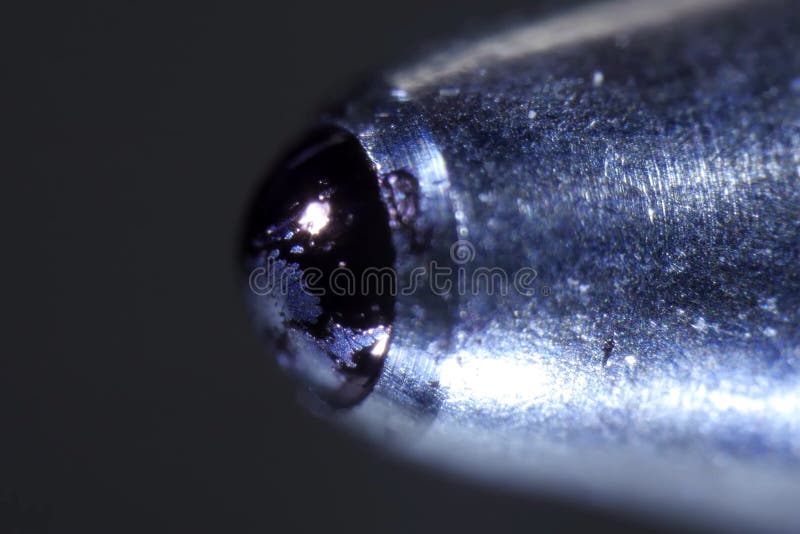 The End of a Ballpoint Pen Writing on Paper. Ballpoint Pen Stock Image ...