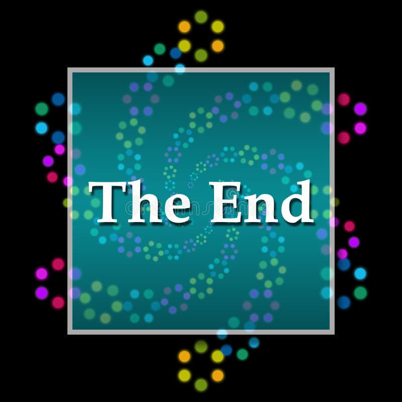 The End Black Colorful Elements Square Stock Illustration ...