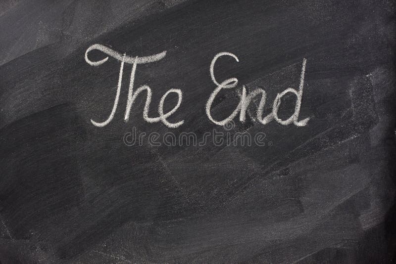 The end on blackboard stock photo. Image of blackboard - 7680708