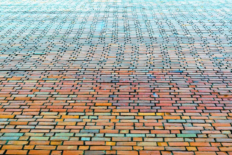 End Brick Wall of the Big House. Bricks of Different Colors. Red ...