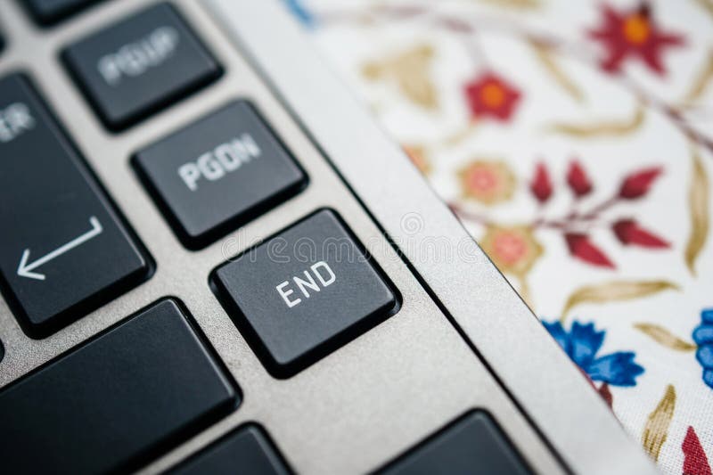 End Button on the Keyboard Closeup Surrounded with Page Down Stock ...