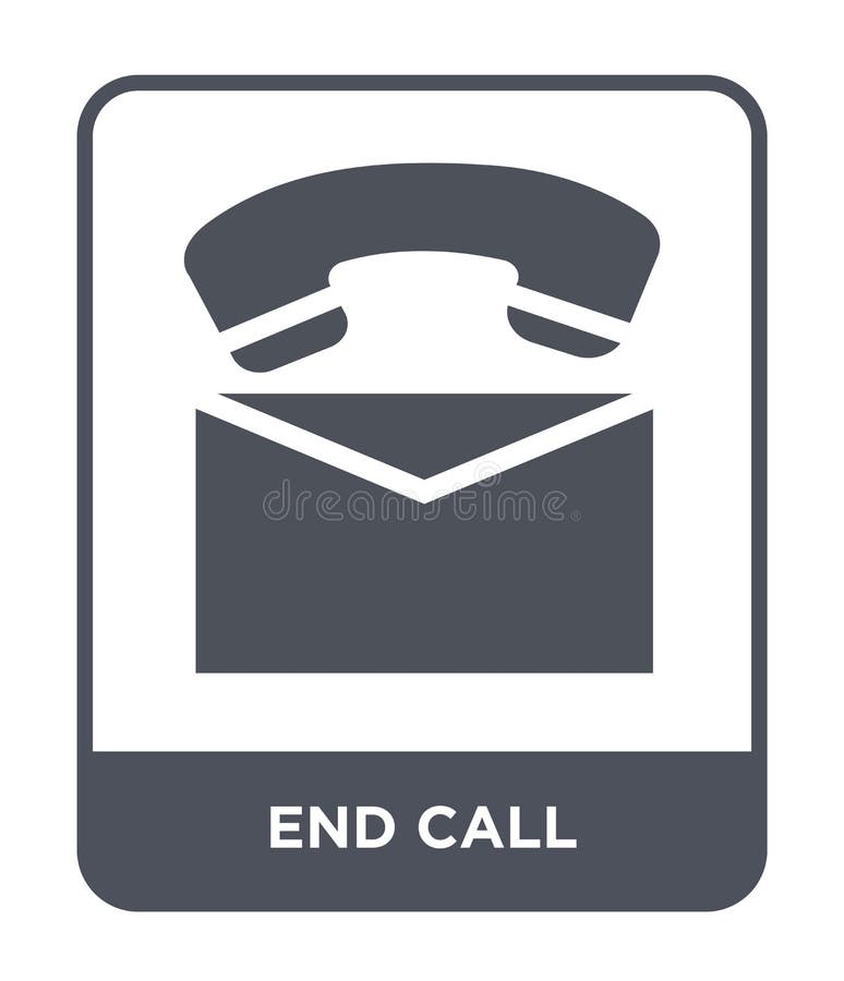 End Call Icon in Trendy Design Style. End Call Icon Isolated on White ...