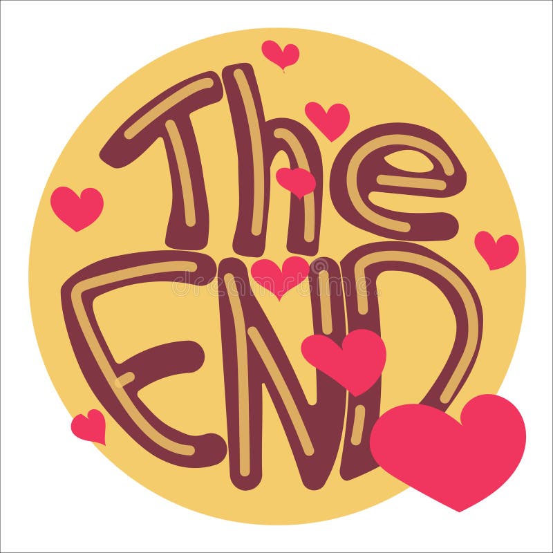 Card the end stock vector. Illustration of city, titles - 316330225