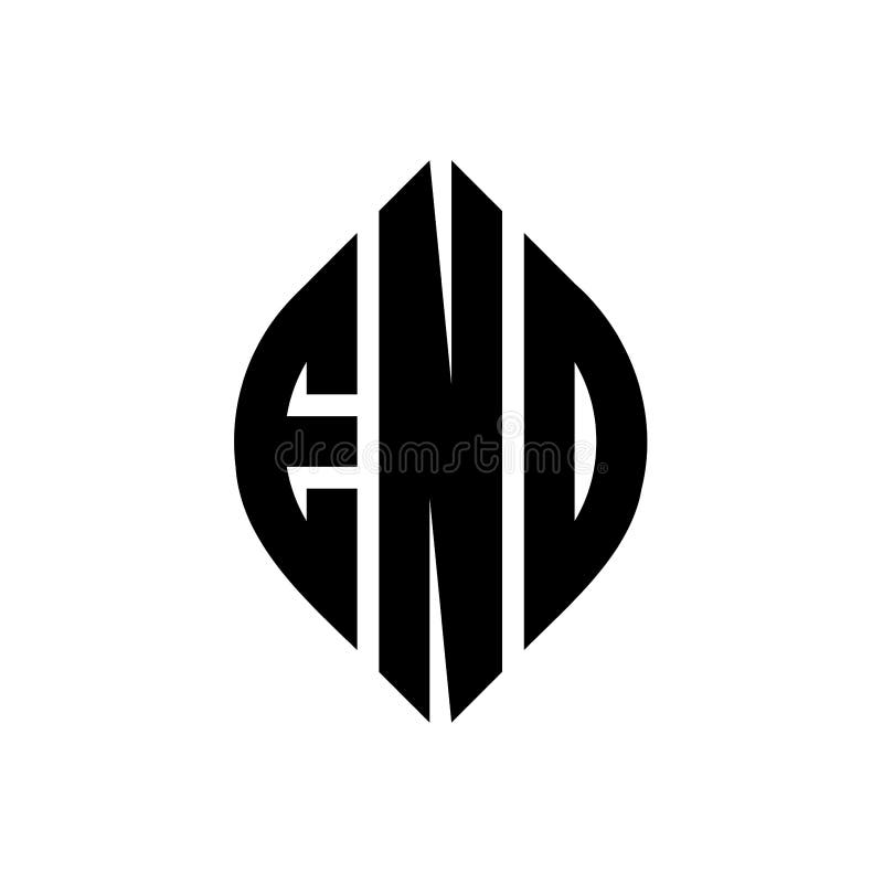 END Circle Letter Logo Design with Circle and Ellipse Shape. END ...