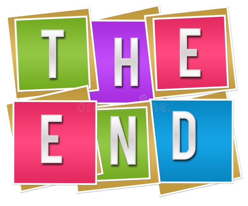 The End Colorful Blocks stock illustration. Illustration of ...