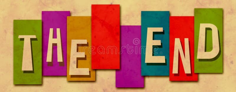 The end on cubes stock illustration. Illustration of concept - 36350054