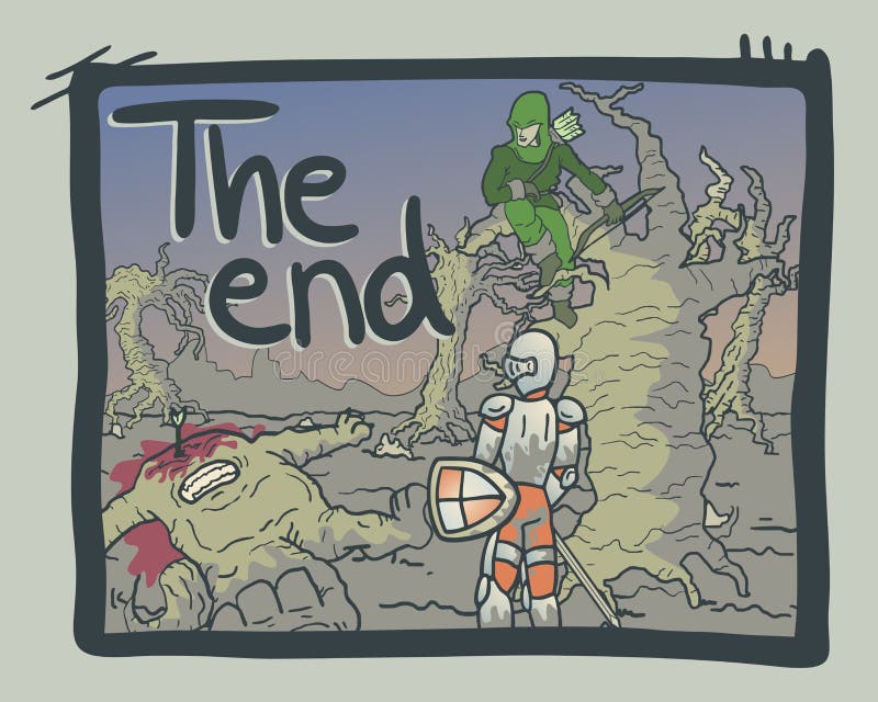 The end comic stock vector. Illustration of cinema, clip - 30756101