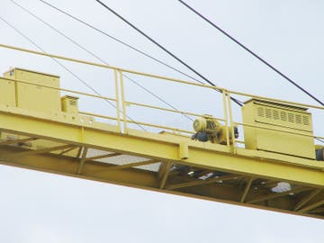 The End of a Crane-type Overhead Crane, with Visible Truss Attachments ...