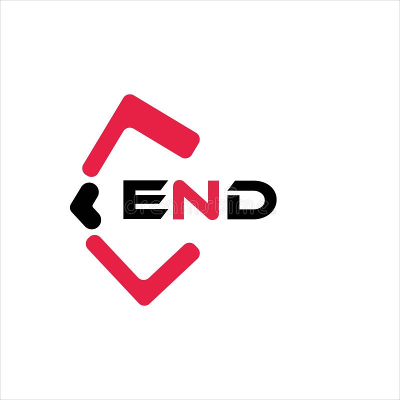 END Creative Minimalist Letter Logo. END Unique Vector Initials ...