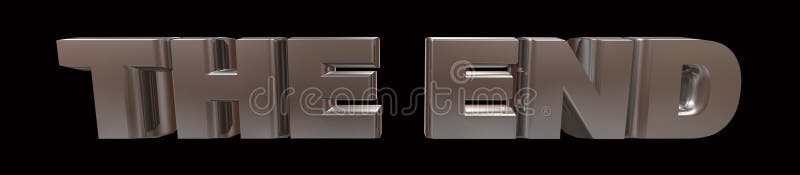 The end 3d rendering stock illustration. Illustration of completed ...