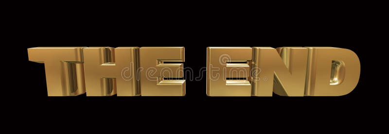 The end 3d rendering stock illustration. Illustration of conclusion ...