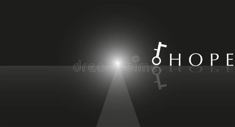 End of Dark Area for Hope Concept Background Stock Vector ...