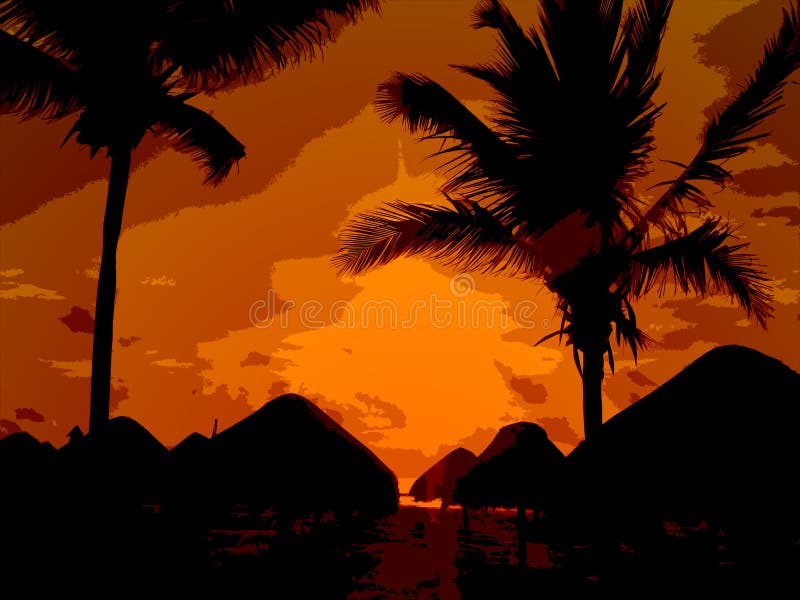 End of the Day stock illustration. Illustration of silhouette - 32707120