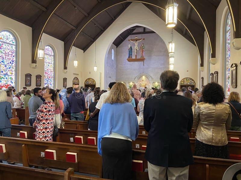 End of Easter Mass Church Service in April Editorial Image - Image of ...