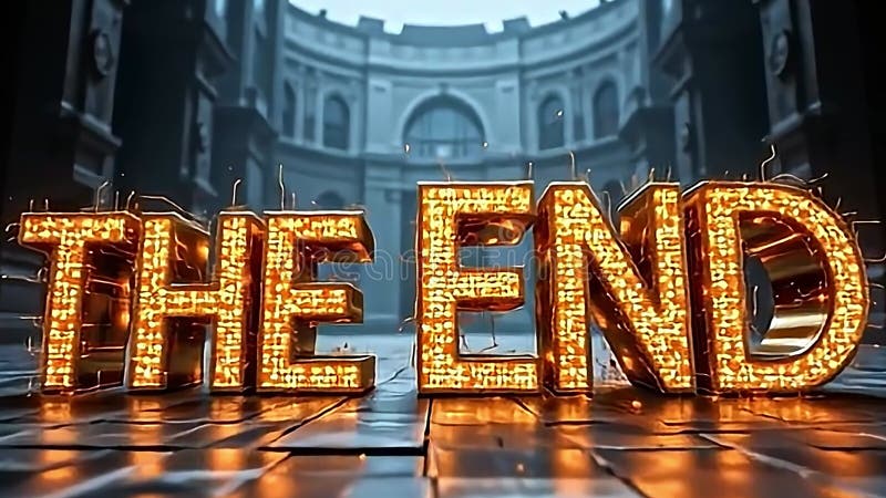 The End" Emerges As a Bold Declaration, Its Letters Formed from ...