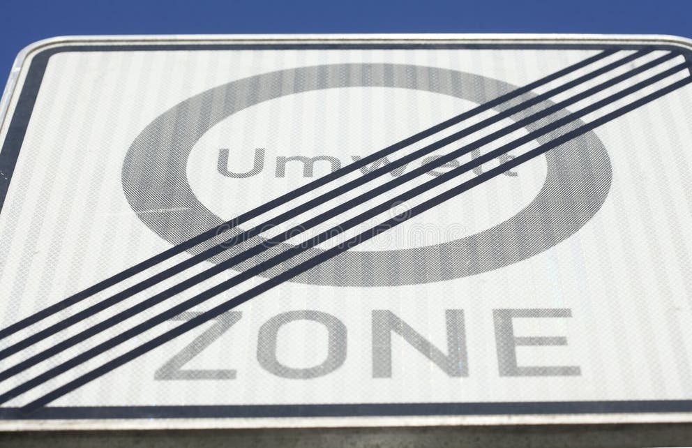 End of an Environmental Zone Stock Photo - Image of zone, town: 109405508