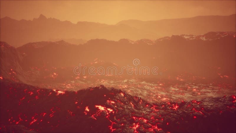 End of the Eruption of the Volcano Tolbachik with Lava Fields Stock ...