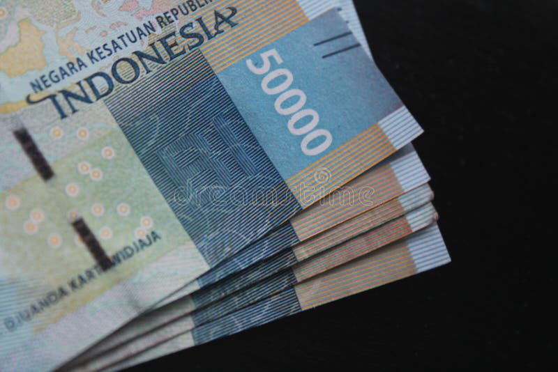 The End of the Fifty Thousand Rupiah Note Stock Photo - Image of bank ...