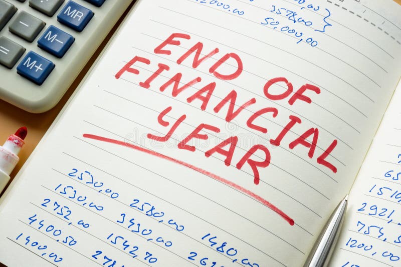 End of Financial Year Mark in the Ledger. Stock Photo - Image of fiscal ...