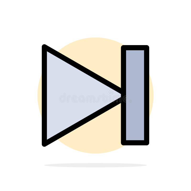 End, Forward, Last, Next Abstract Circle Background Flat Color Icon ...