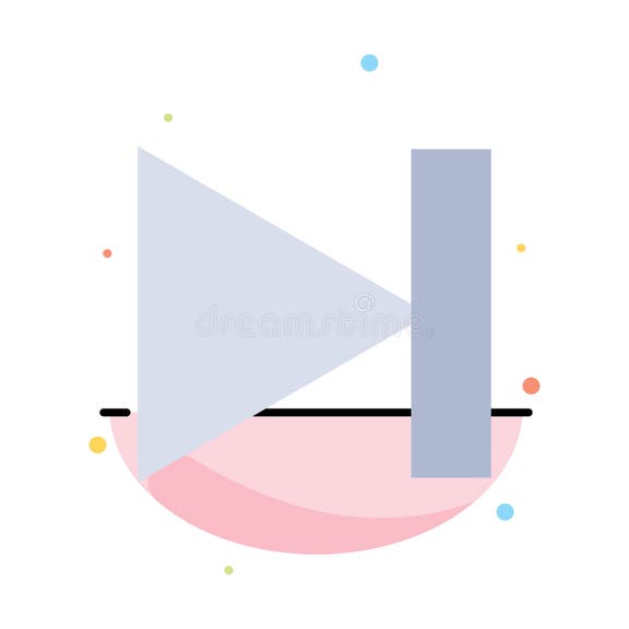 End, Forward, Last, Next Abstract Flat Color Icon Template Stock Vector ...