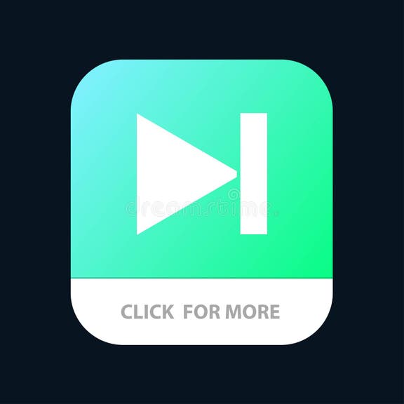 End, Forward, Last, Next Mobile App Button. Android and IOS Glyph ...
