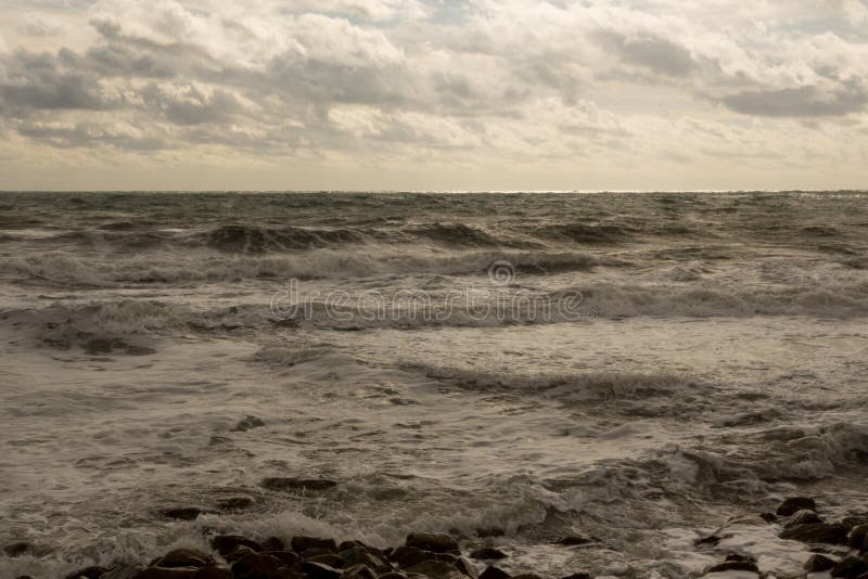 End of gale. stock image. Image of black, waves, stormy - 84140745