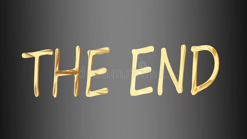 The End Golden Text. Motion Animation Stock Footage - Video of element ...