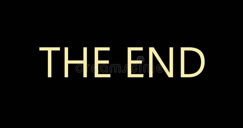 The End Golden Text. Motion Animation Stock Footage - Video of element ...