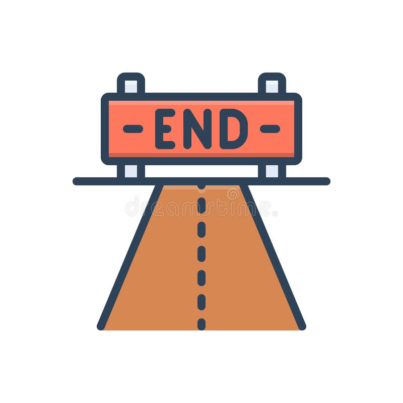 Color Illustration Icon for End, Ending and Competition Stock ...