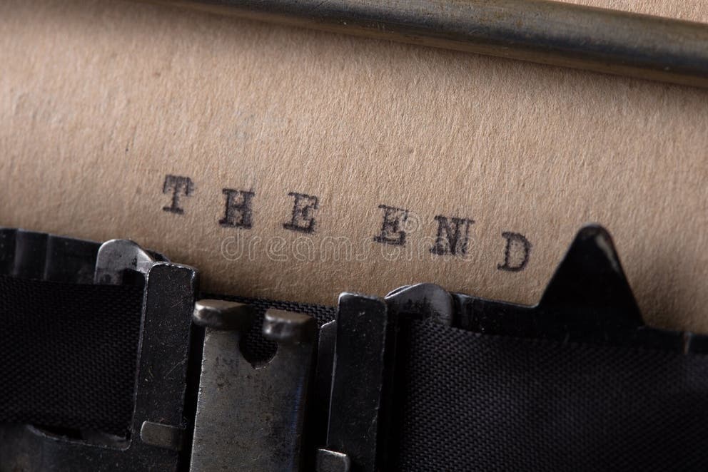 The End - Inscription Made by Old Typewriter Stock Photo - Image of ...