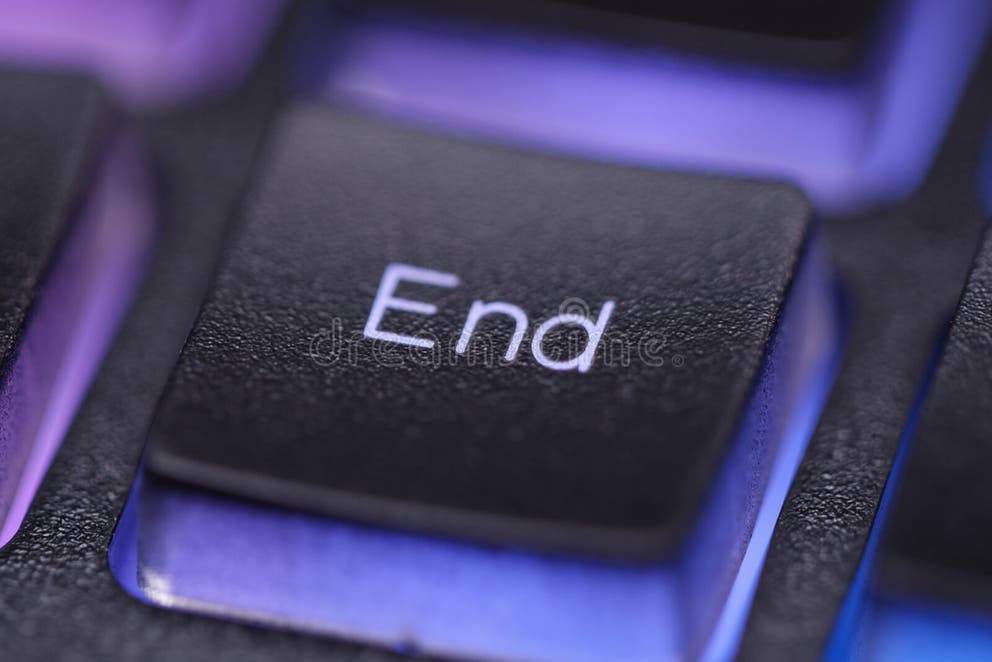 End key on keyboard macro stock photo. Image of internet - 116450626