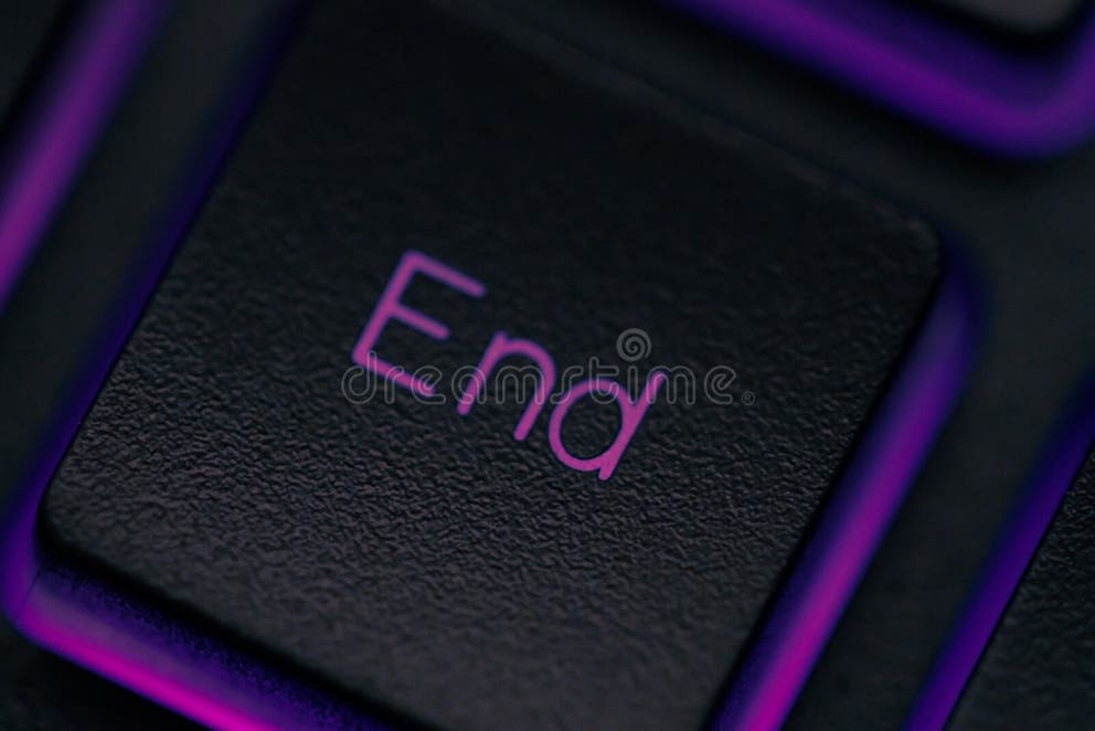 End key on keyboard macro stock image. Image of business - 118638555