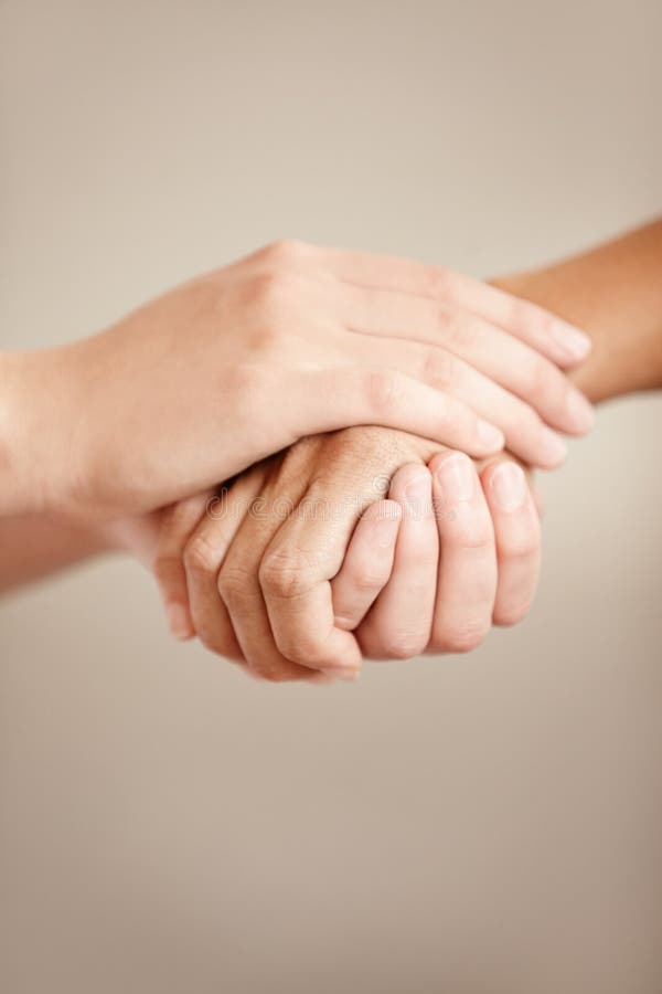 In the End only Kindness Matters. Two People Holding Hands in Comfort ... In the End only Kindness Matters. Two People Holding Hands in Comfort ...